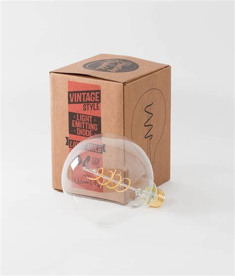 Filament Led Light Bulbs With Spiral Filament Warm Glow