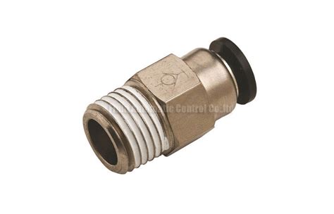 Brass Nickle Plated Pneumatic Stop Fitting For Pneumatic Automation