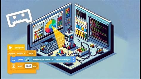 pybricks block coding helligkeit reflektion messen deutsch youtube