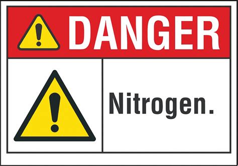 Polyester Adhesive Sign Mounting Nitrogen Danger Label 62tk26lcu4