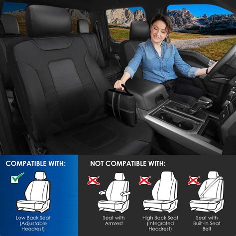 Leadpro Heavy Duty Truck Seat Cover With Pockets For Suv Or Truck 2 Piece