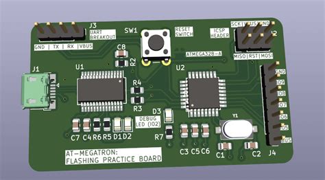 Review Request Simple At Mega Breakout Board Schematic And Pcb R Printedcircuitboard