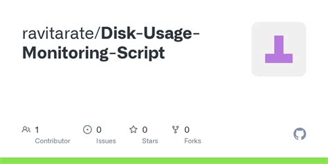 Github Ravitarate Disk Usage Monitoring Script