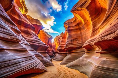 Upper Antelope Canyon In The Navajo Reservation Near Page Arizona Usa
