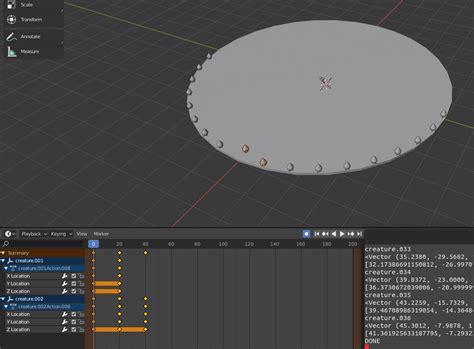 Python Blender Script Keyframe In Loop Doesn T Affect First Element