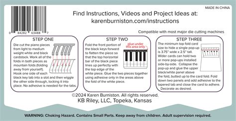 Karen Burniston Piano Keys Pop Up Papercraft Maniac