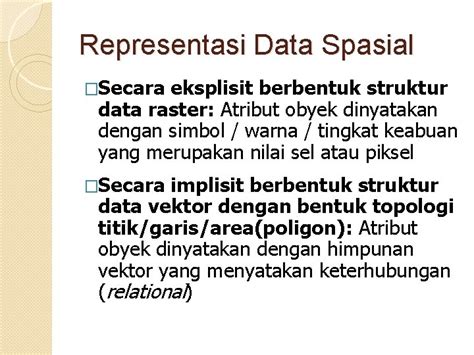 Sistem Informasi Geografis Model Data Spasial Representasi Grafis