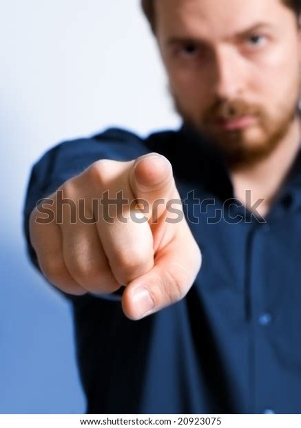 Serious Adult Man Pointing Towards Viewer Stock Photo 20923075 Shutterstock
