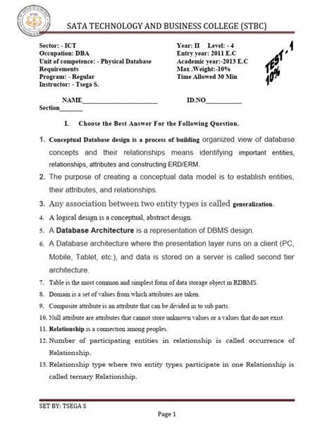 final exam pdf databases data model