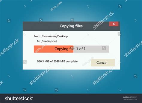 Progress Bar File Copying Stock Vector Royalty Free 427363705