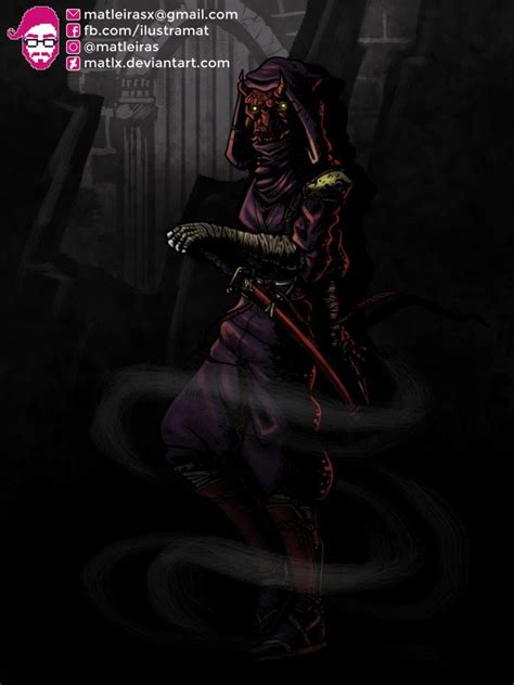 [art] Fetchling Ninja Character Portrait Pathfinder Rpg