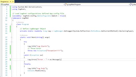 Log4net Exception While Reading ConfigurationSettings Rajeev