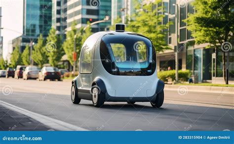 Autonomous Automobile Linear Icon Self Driving Car Vector Concept Outline Symbol