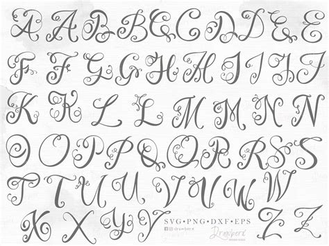 Fancy Script Letters Svg Cut File Monogram Svg Cursive Initials Alphabet Font Svg Png Fancy Script Letters Svg Cut File Monogram Svg Cursive Initials Alphabet Font Svg Png