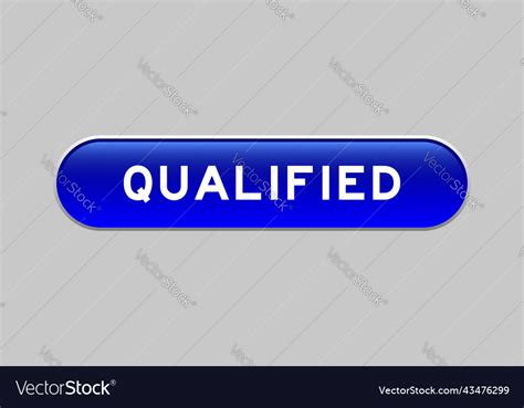 Blue Color Capsule Shape Button With Word Vector Image