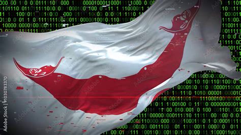 Binary Code On Flag Of Easter Island Rapa Nui Program Source Code Or