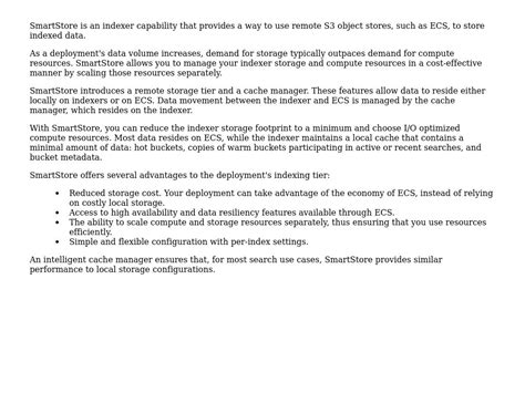 Splunk Smartstore Overview Dell Emc Ecs Splunk Smartstore