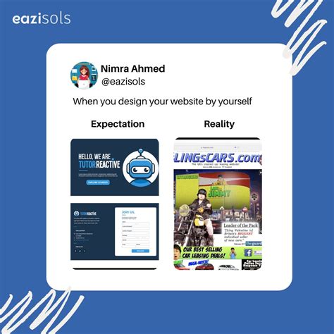 Eazisols On Linkedin Eazisols Expectationvsreality Webdesign Webdeveloper Webdevelopment