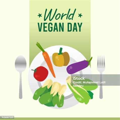 세계 채식주의 자 일 벡터 일러스트 레이 션 인사말 카드 포스터 및 배너에 적합합니다 11월에 대한 스톡 벡터 아트 및 기타 이미지 11월 건강한 식생활 과일