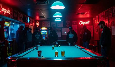 Inside A Smoky Pool Hall Under Flickering Ice Blue Lamps Gang Members