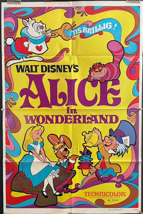 Alice In Wonderland Original Lewis Carroll Vintage Movie Poster