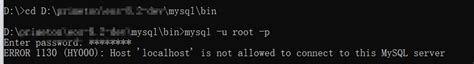 Mysql80以后的error 1130 Hy000 Host ‘localhost‘ Is Not Allowed To Connect To This Mysql Server