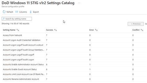 Exporting The Intune Per Setting Report For Device Configurations Automatically Rintune