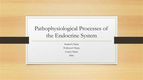 Solution Order 3773808 Pathophysiological Processes Of The Endocrine