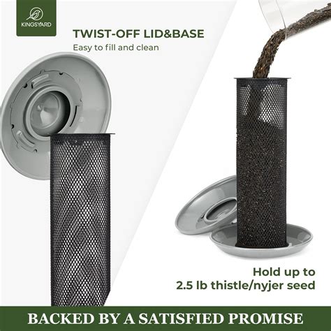 Kingsyard Metal Mesh Tube Bird Feeders For Outdoor