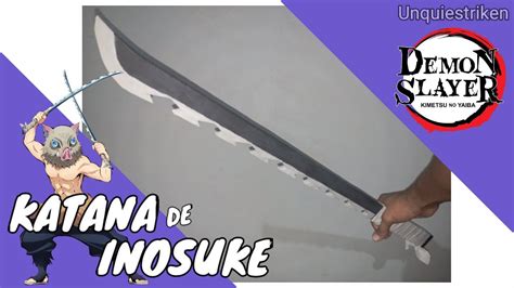 Cómo Hacer La Katana De Inosuke De Cartón Tutorial Kimetsu No Yaiba