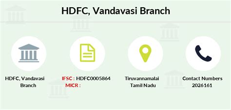 HDFC Vandavasi IFSC Code HDFC