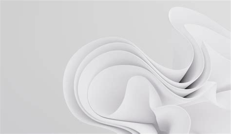 Premium Photo 3d Render White Waves Curved Shapes White Architecture Modern Minimal Design