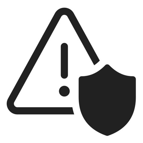 Ic Fluent Warning Shield Regular Icon Free Download