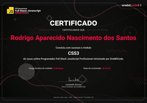 Rodrigo Santos En Linkedin Onebitcode Html Css