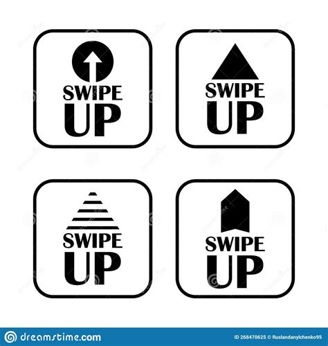 Swipe Up Lettering With Arrow Pointer For Stories Social Media