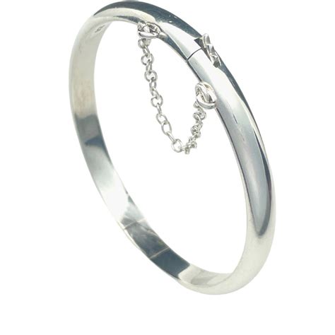 Sterling Silver Bangle Bracelet For Women Plain Silver Bangle With