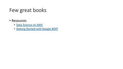 Transformers And Bert With Sagemaker Ppt