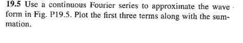 Solved 195 Use A Continuous Fourier Series To Approximate