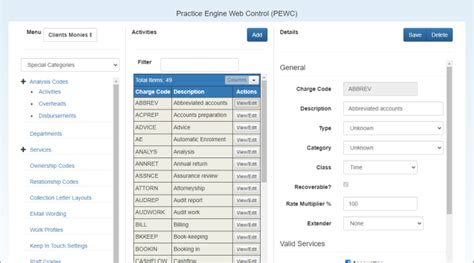 Maintain Analysis Codes