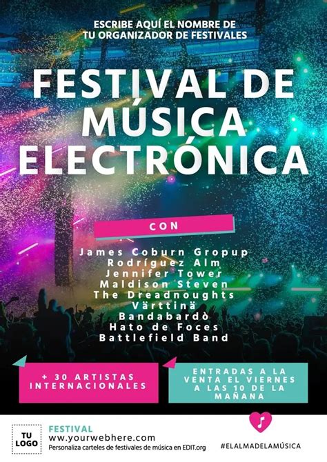 Carteles Para Festivales De Música Editables Gratis