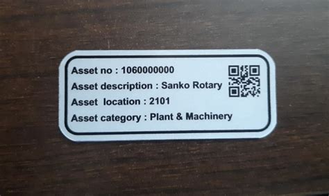 Aluminium Etched Asset Tags With Qr Code Metakrafts Delhi