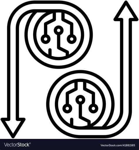 Direction Icon Crypto Related Royalty Free Vector Image