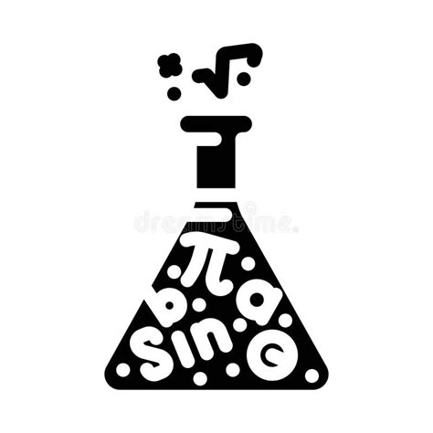 Math Science Education Glyph Icon Vector Illustration Stock Vector