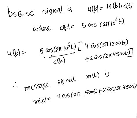 [solved] The Spectrum Of A Dsb Sc Am Modulated Signal Is Given As