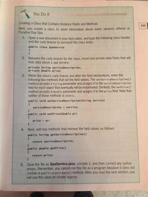 Solved You Do It Creating A Class That Contains Instance