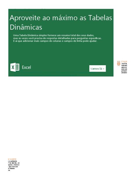 Maximizando As Informações Fornecidas Por Tabelas Dinâmicas Através Da