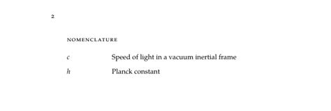 classicthesis how to add nomenclature in classic thesis template