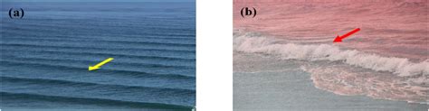Photographs Of Tidal Bore Propagation The Arrows Show The Bore Download Scientific Diagram