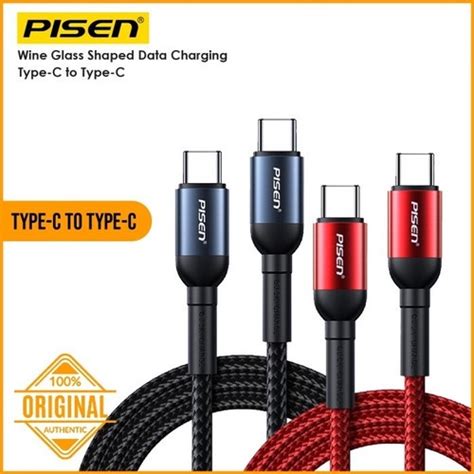 Jual Cable Pisen Kabel Watt Type C To Type C Wire Glass Shaped Data Ls Tc Shopee Indonesia