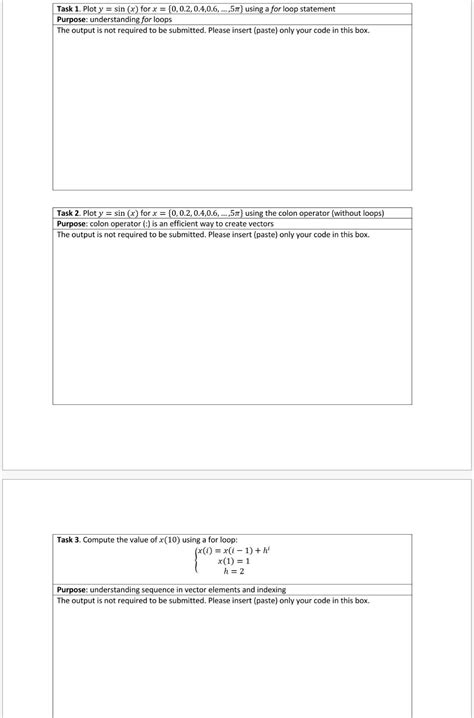 solved task 1 plot y sin x for x {0 0 2 0 4 0 6